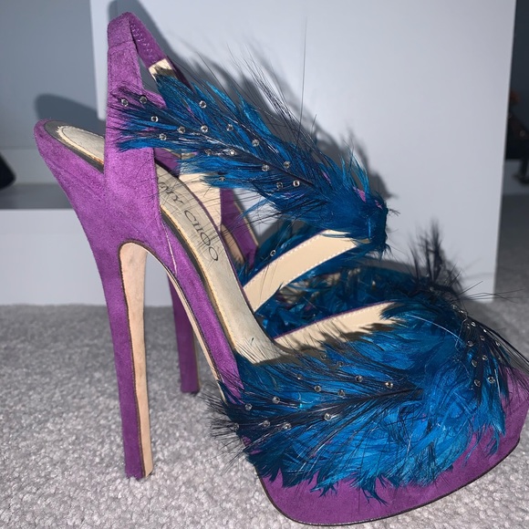 Jimmy Choo | Shoes | Jimmy Choo Feather Marlene Heel Icons Collection ...
